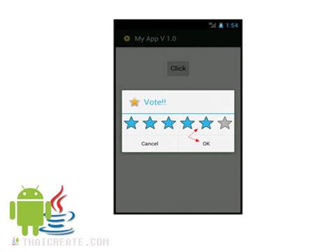 Android Ratingbar In Alertdialog Popup