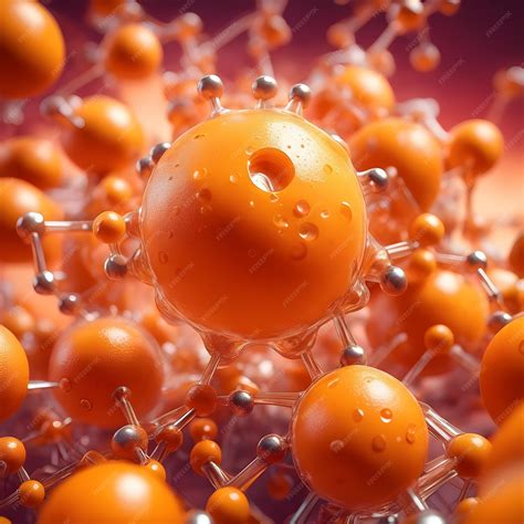 Premium Photo Vitamin C Molecular Structure Concept 3d Illustration