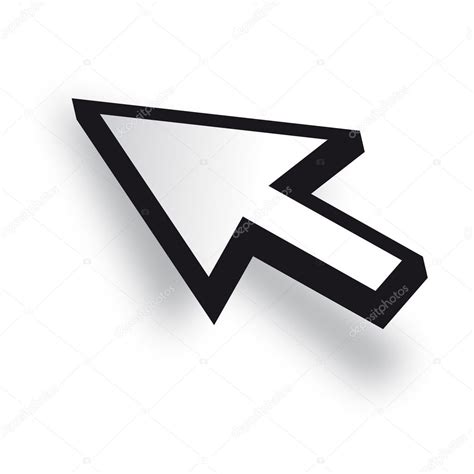 White 3d Vector Mouse Cursor — Stock Vector © Rclassenlayouts 8737773