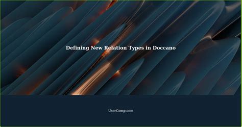 how to define new relation types in doccano a step by step guide