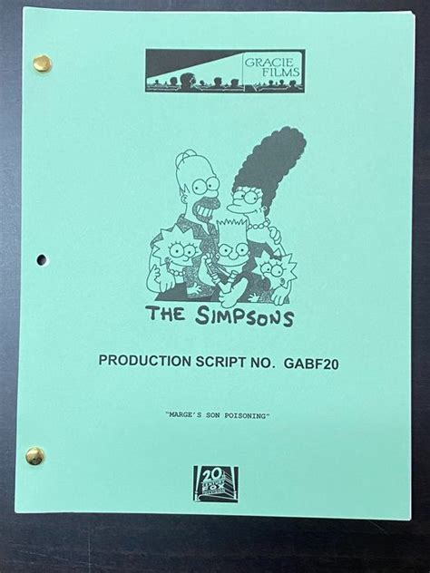 The Simpsons Original Used Production Script Episode Catawiki