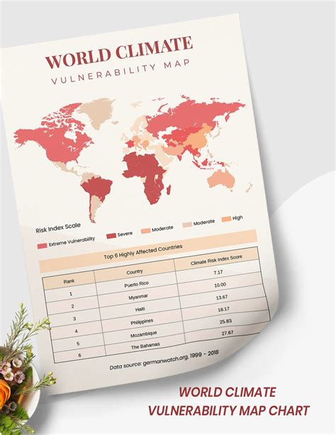 World Climate Vulnerability Map In Illustrator Pdf Download