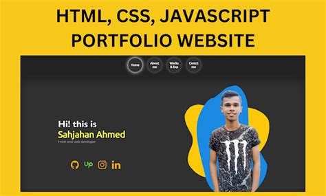 Make A Html Css Javascript Portfolio Website For You By Sahjahanahmed