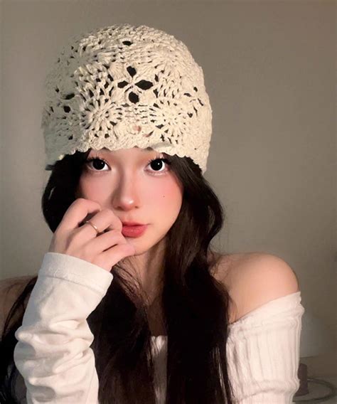캣스트릿 무료배송 스웻 니팅 비니 아이보리