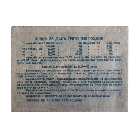 Лотариен билет от 1940 г No 1177 Българска държавна лотария Elephant Bookstore