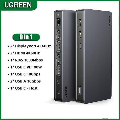 Ugreen 9 In 1 USB C Docking Station 4K 60Hz HDMI DP 1000Mbps Ethernet Shopee Malaysia