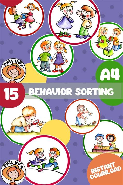 Behavior Sorting Good And Bad Choices Positive And Negative Behavior Preschool Prek