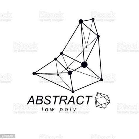 추상적인 벡터 기하학적 형태 3 차원 모양입니다 통신 기술 현대 상징 0명에 대한 스톡 벡터 아트 및 기타 이미지 0명 3
