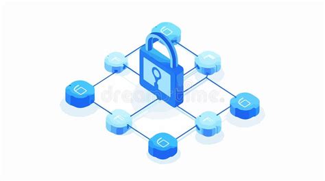 Secure Network Data Security Isometric Vector Illustration Stock Vector Illustration Of Cloud