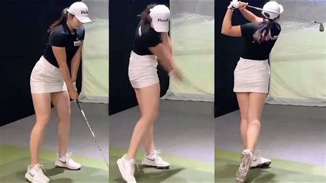 세로골프tv 폭발적인 스윙 스피드 Klpga 탁경은 프로 스윙 모음 탁경은프로 Youtube
