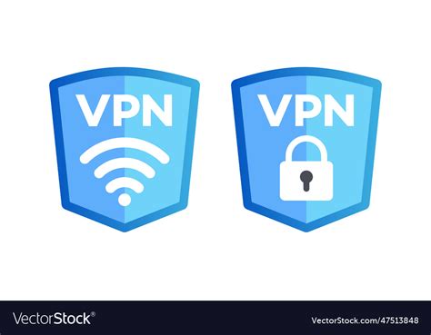 Shield Vpn Wifi And Lock Icon Sign Royalty Free Vector Image