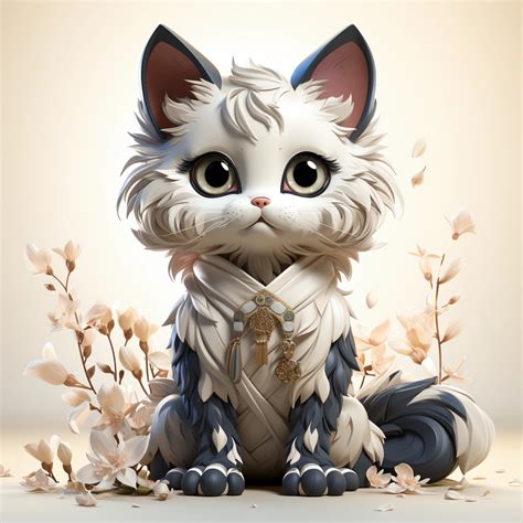 可爱的日式卡通猫 AI咒语网