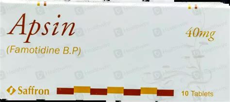 Apsin 40mg 10 Tablets Price In Pakistan Uses Dosage Side Effects