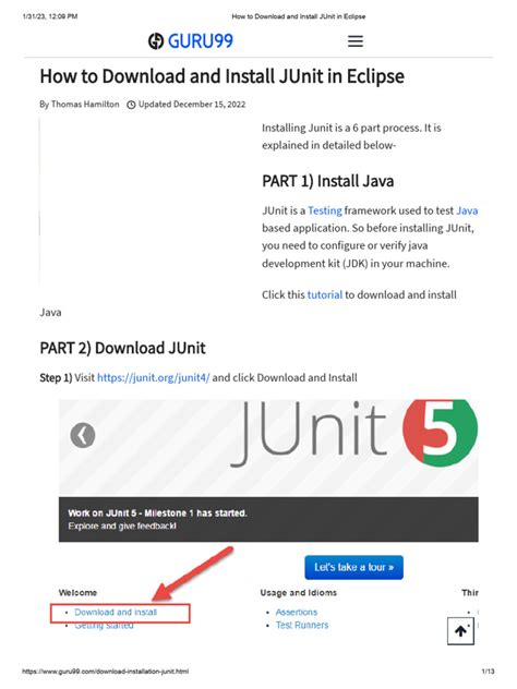 How To Download And Install Junit In Eclipse Pdf Eclipse Software