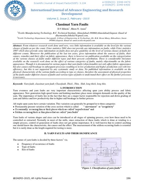 Classimat Yarn Faults 16174 Pdf Pdf Spinning Textiles Yarn