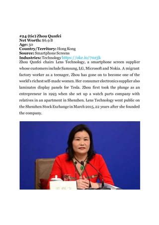 Richest Women In The World Docx