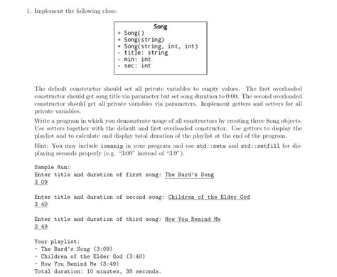Solved CENG241 Labwork 61 Implement The Following Class The Chegg Com
