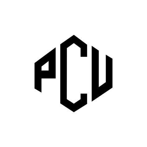 Pcu Letter Logo Design With Polygon Shape Pcu Polygon And Cube Shape Logo Design Pcu Hexagon