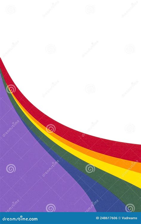 Lgbtq Colors Flag Paper Layout On White Background Pride Community