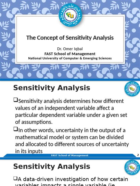 Lecture 3 Sensitivity Analysis Pdf Sensitivity Analysis Applied