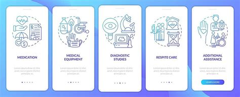 Blue Gradient Mobile App Screen Displaying Stages Of Product Lifecycle During Onboarding Vector