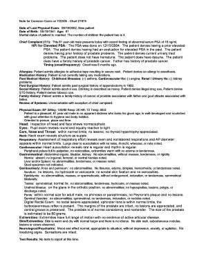 Sample Hpi For Annual Physical Exam Fill And Sign Printable Template Online