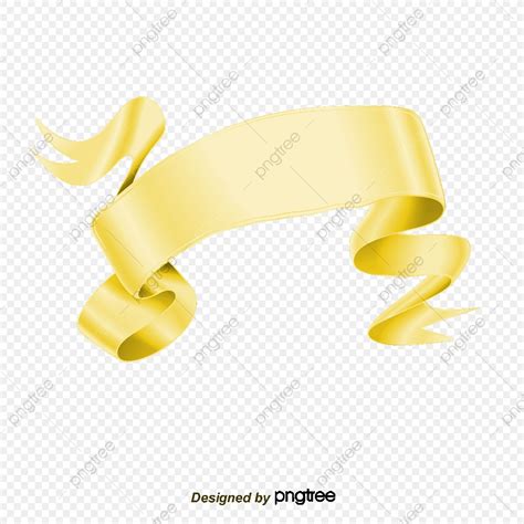 黃色彩帶標題框 矢量png 彩帶 飄帶素材圖案PSD和PNG圖片免費下載