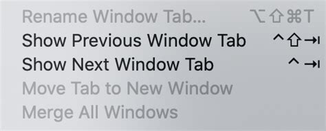 macos how to switch libary window s tab in xcode 11 by shortcuts