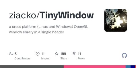 Tinywindow A Cross Platform Linux And Windows Window Management