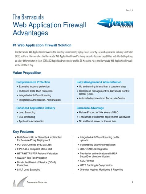 Barracuda Web Application Firewall Wp Advantage Pdf World Wide Web Internet And Web