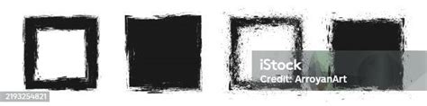 검은색 페인트 브러시 스트로크 와 직사각형 또는 사각형 모양 스타일 와 절연 통하고 있는 백색 배경에 텍스처 효과 번들 배너 광고 선물 제안 빅 메가 또는 플래시 판매를