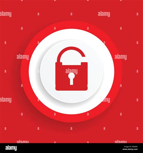 Open Padlock Vector Icon Red Secure Sign Stock Vector Image And Art Alamy
