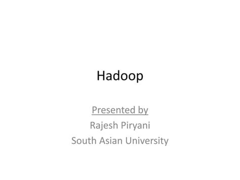 Hadoop Pdf Programming Languages Computing