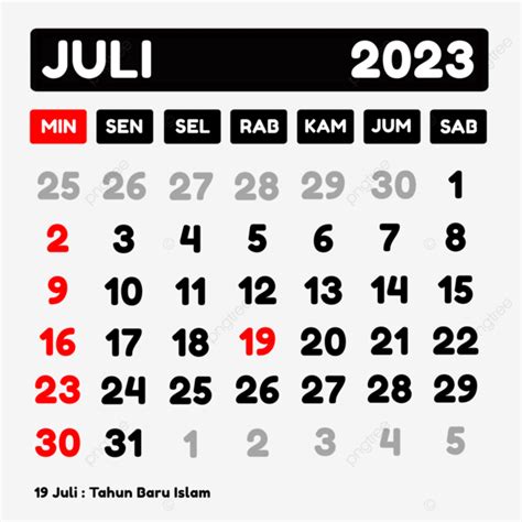 Kalender Indonesia Dengan Hari Libur Di Bulan Juli 2023 Kalender 2023