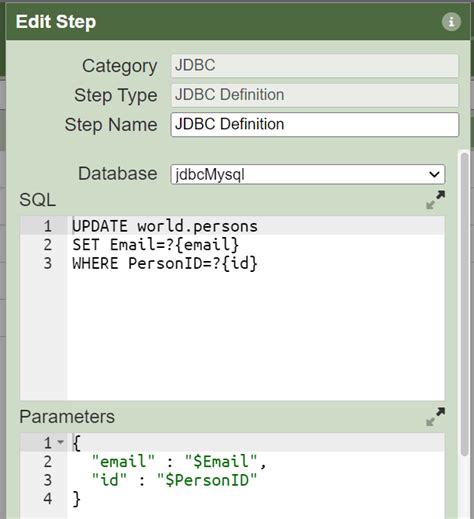 Run Sql Update Through An Etl Chain Ambience 2020 Etl Cookbook