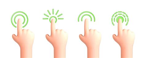 Premium Vector Touch Or Click Icon Design 3d Hand Pointing Icon