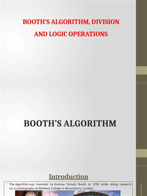 Booths Algorithm Logic Operations Pdf Multiplication