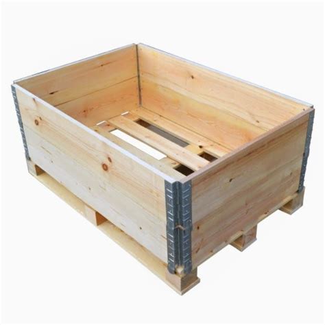 Warehouse Storage Wooden Pallet Crates 4 Way Pallet Board Stackable