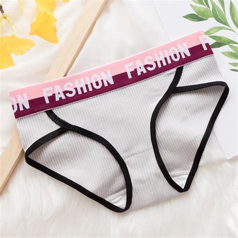 Женские хлопковые трусы с буквенным принтом сексуальное нижнее белье женские повседневные