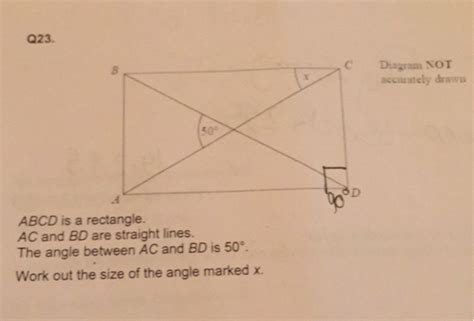 Solved Q23 Diagram Not Accurately Drawn Abcd Is A R Ac And Bd Are