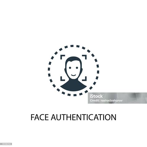 Vetores De Ícone De Autenticação De Rosto Ilustração Simples Do Elemento Design De Símbolo De