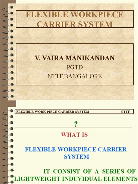 Flexible Workpiece Carrier System V Vaira Manikandan Pdf