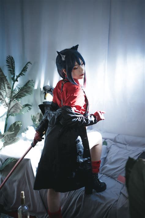 Cos：明日方舟德克萨斯cosplay正片14p 子玉不吃香菜 哔哩哔哩