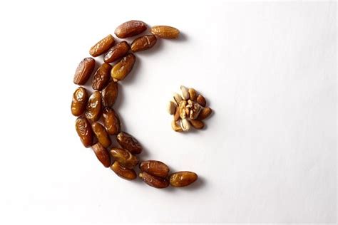 Libyan Dates In A Crescent Shape With Nuts