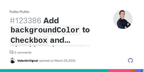 Add `backgroundcolor` To `checkbox` And `checkboxthemedata` · Issue 123386 · Flutterflutter
