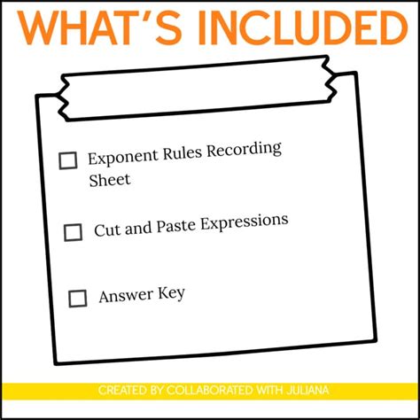 Exponent Rules Exponent Rules Matching By Collaborated With Juliana