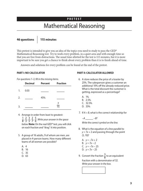 Mcgraw Hill Education Mathematical Reasoning Workbook For The Ged Test