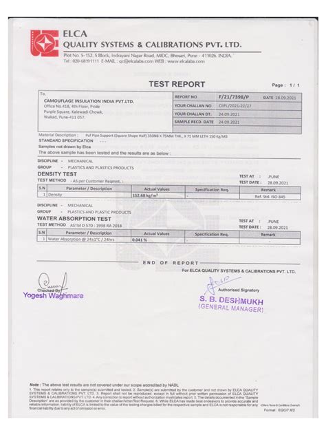 Nabl Test Certificate Pdf