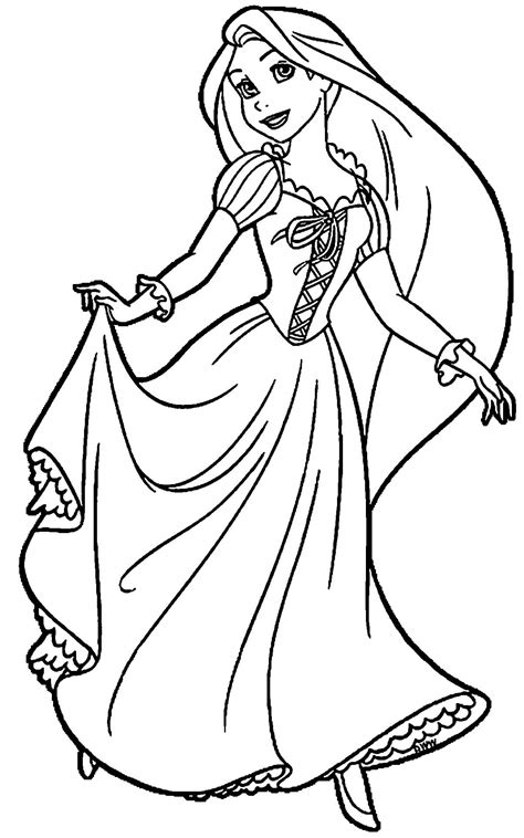Rapunzel Bailando Para Colorear Imprimir E Dibujar Coloringonlycom