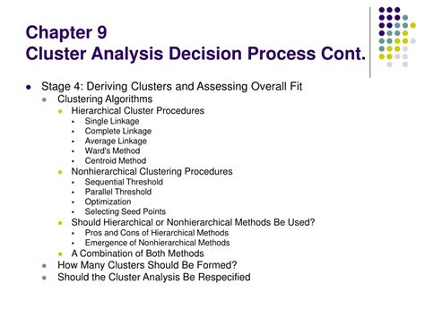 Ppt Multivariate Data Analysis Chapter 9 Cluster Analysis